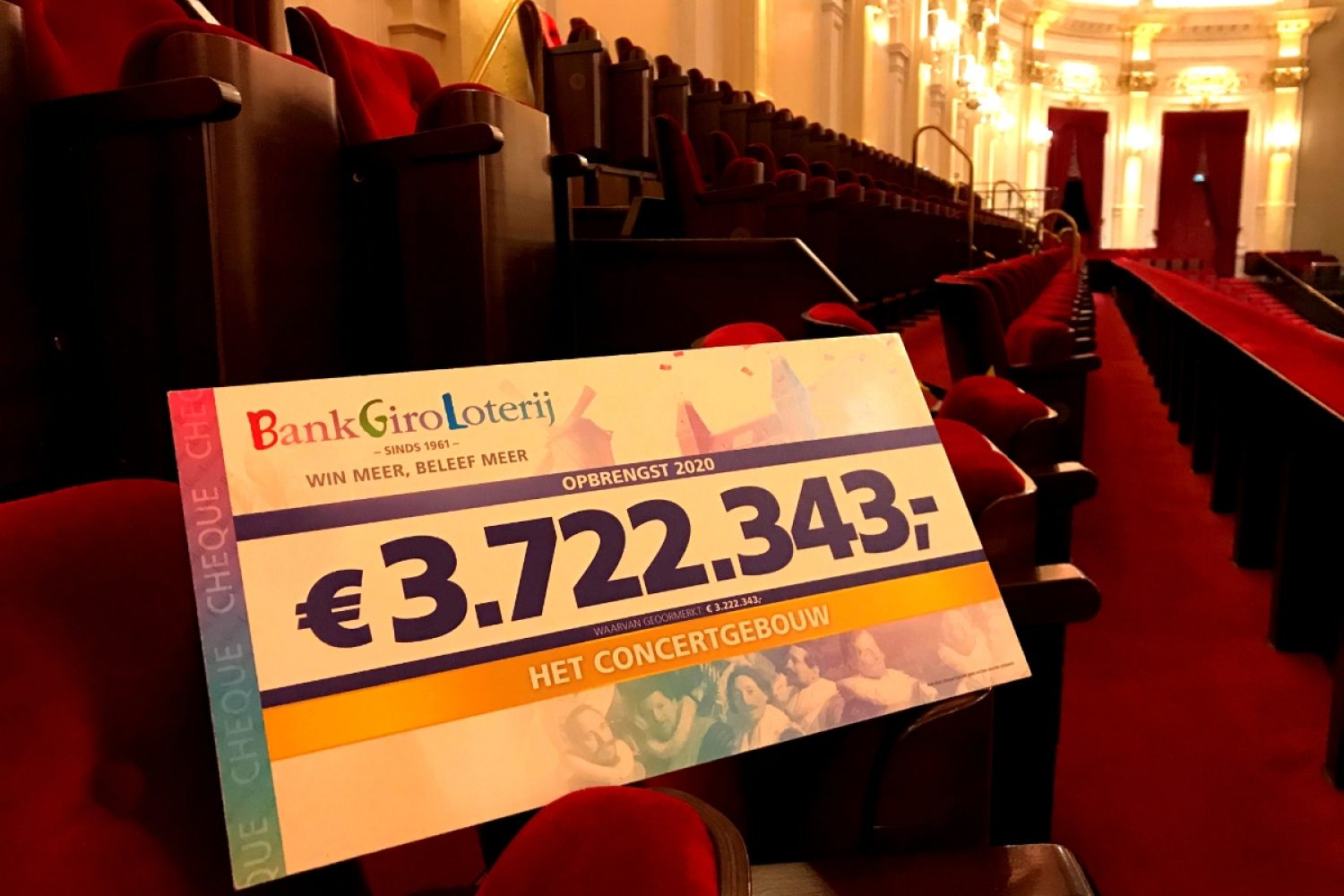 Het Concertgebouw ontvangt 3,7 miljoen van de BankGiro Loterij in 2021 ...